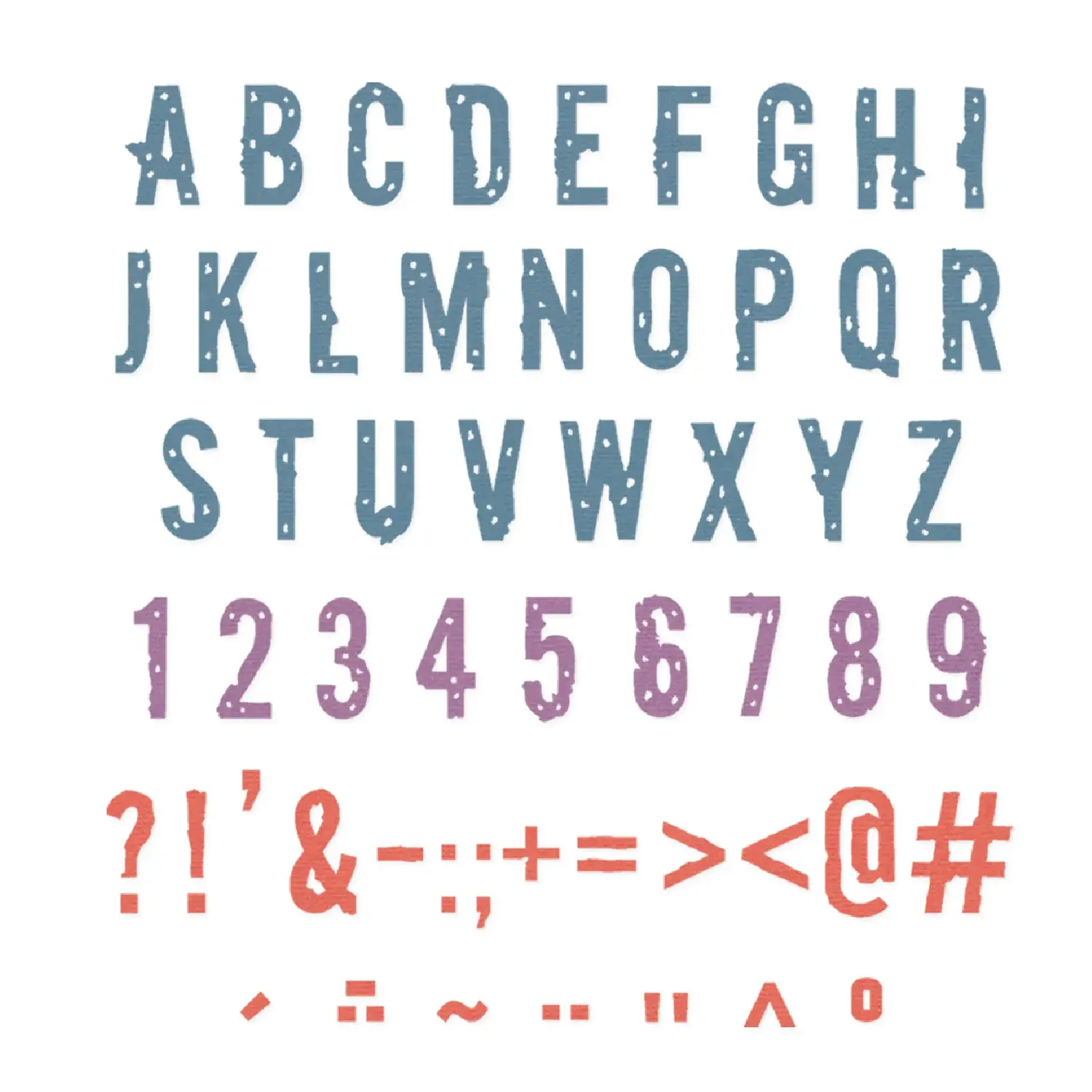 SIZZIX SETH APTER THINLITS TYPOGRAPHY DIE SET - Scrapbook Centrale