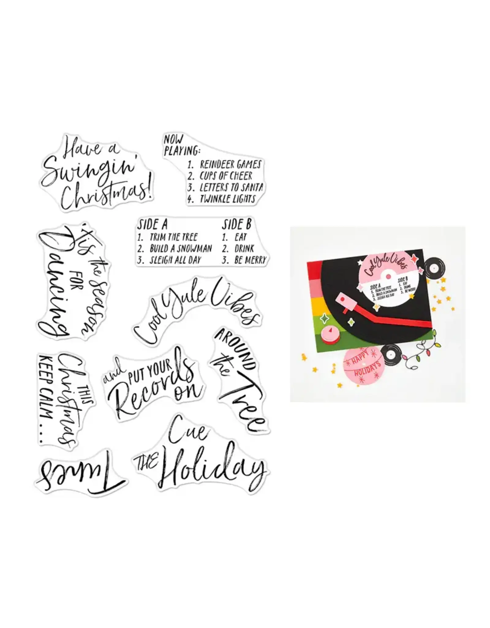 HERO ARTS SWINGIN' CHRISTMAS CLEAR STAMP SET - Scrapbook Centrale