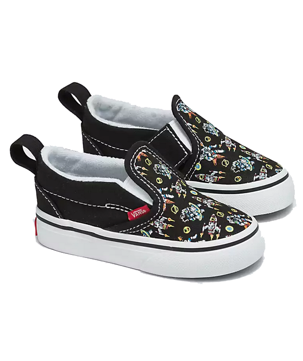 Vans Toddler Slip On Velcro DJ Rocket Jam Blk/Multi - Athlete's Choice