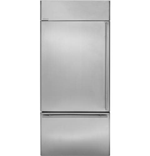 GE Monogram 36" Stainless Steel Counter Depth Bottom Freezer ...