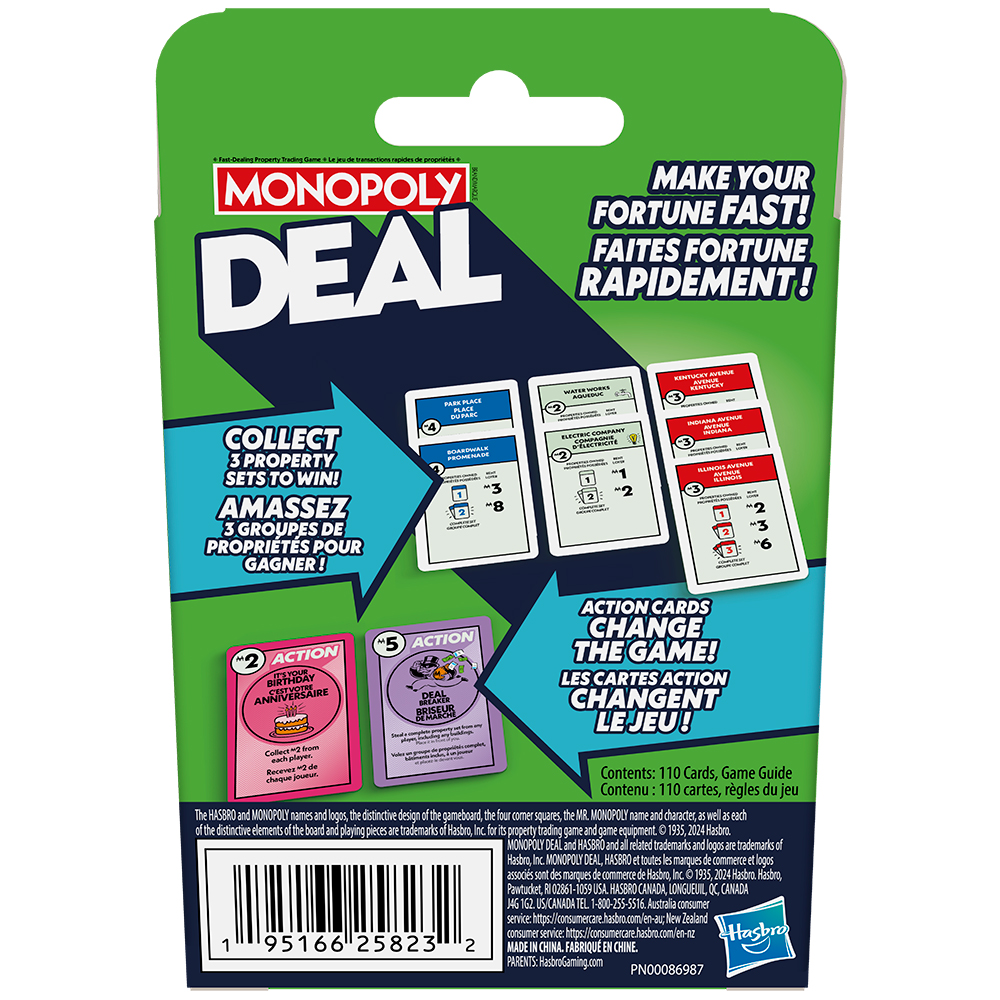 Monopoly - Deal - Nouvelle édition [multilingue] - Boutique La Revanche