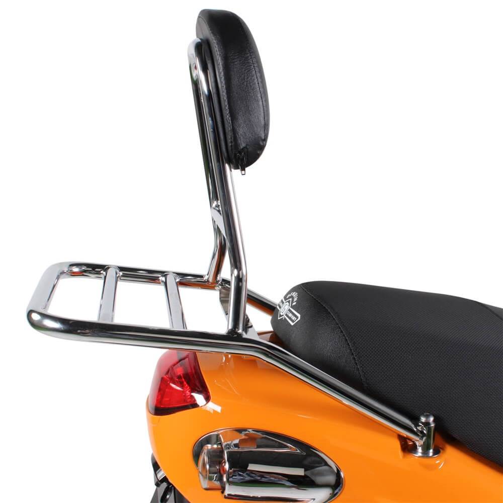 Buddy Prima Rear Rack Chrome w/ Backrest - Hawaiian Style Sales