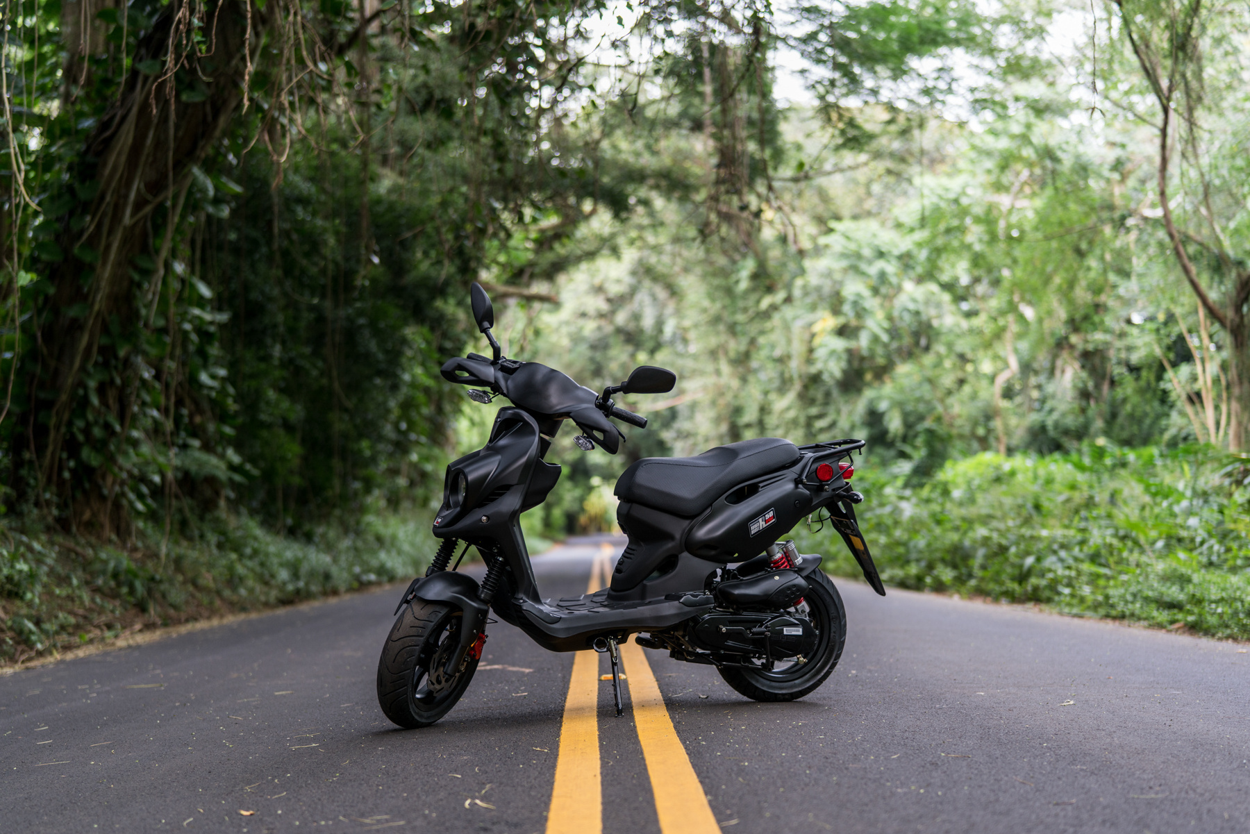 2025 Matte Black Genuine Roughhouse Sport 50cc Moped - Hawaiian Style Sales