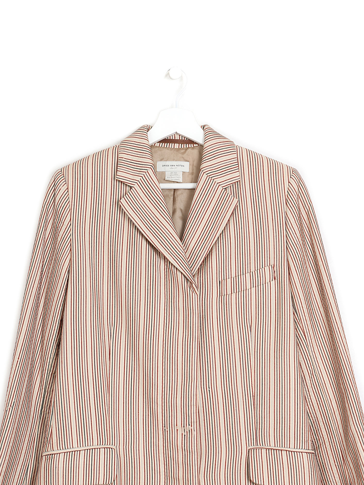 Dries Van Noten Striped Silk-Linen Jacket | RUSE Dries Van Noten Striped Silk-Linen Jacket | RUSE
