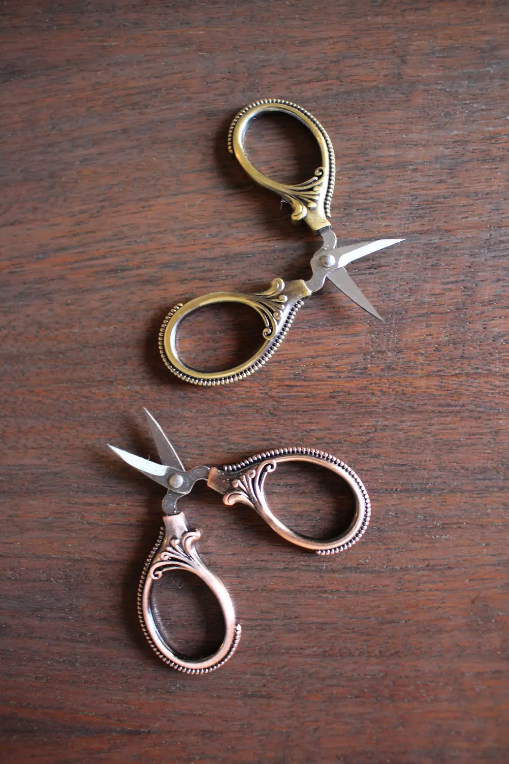 Mini Embroidery Scissors - Antique Copper - NNK Press - Argyle Yarn Shop