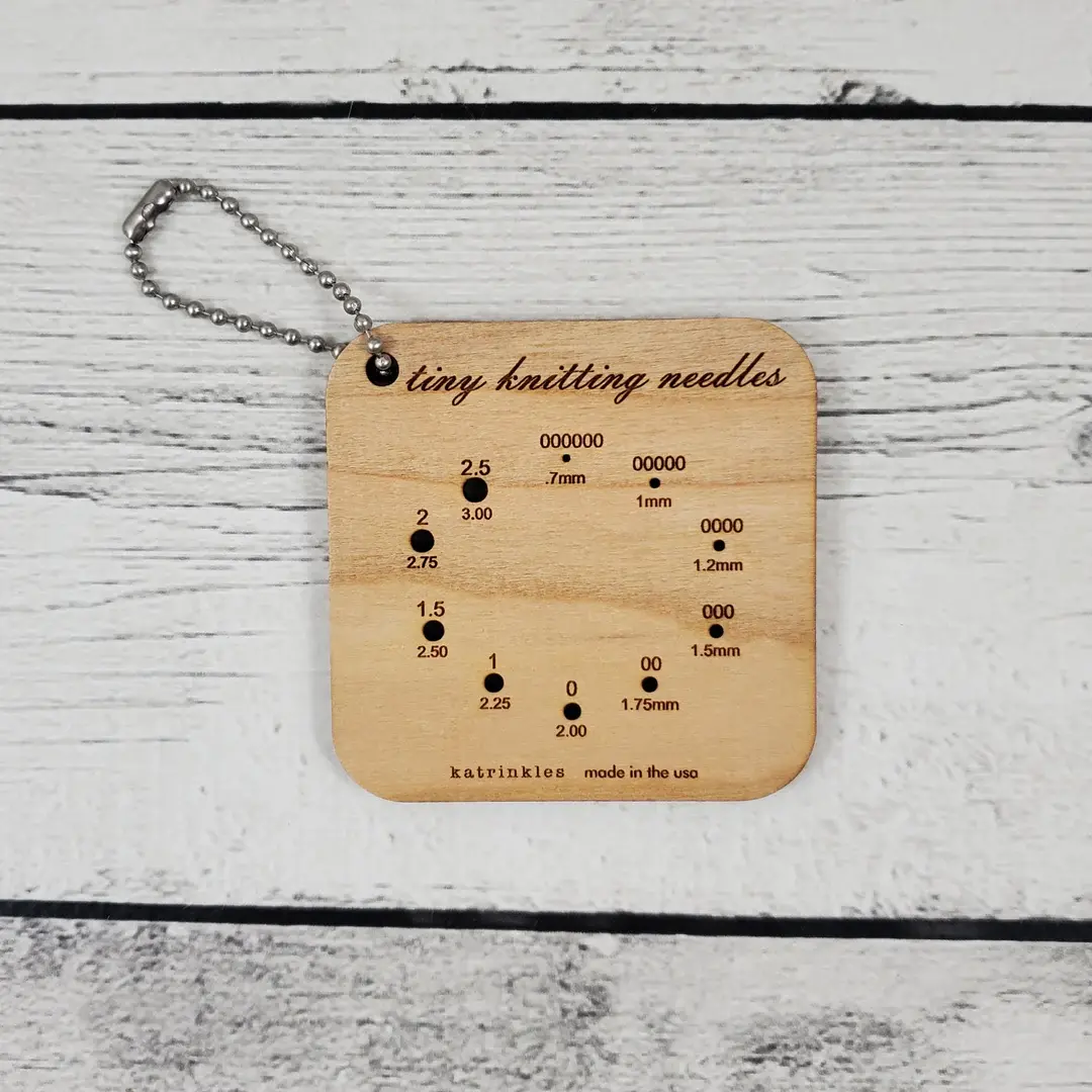 Mini Tool - Tiny Needle Gauge by Katrinkles - Argyle Yarn Shop