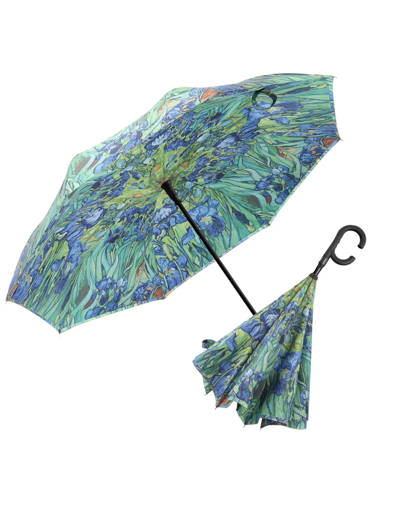 RainCaper Van Gogh Irises reverse inverted umbrella – Hands-free ...