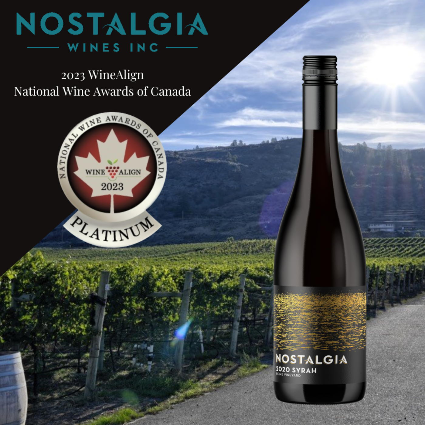 2020 Syrah 750ml - Nostalgia Wines Inc. - Online Store