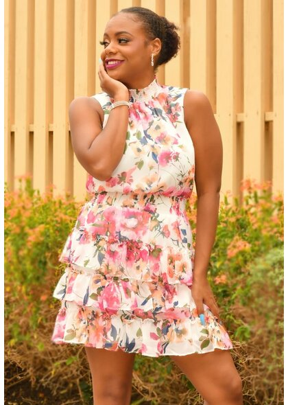 RENIP- Floral Fit and Flare Dress - Harmonygirl.com