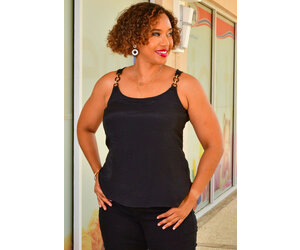 VILAMALA- Solid Armhole Top with Rings - Harmonygirl.com