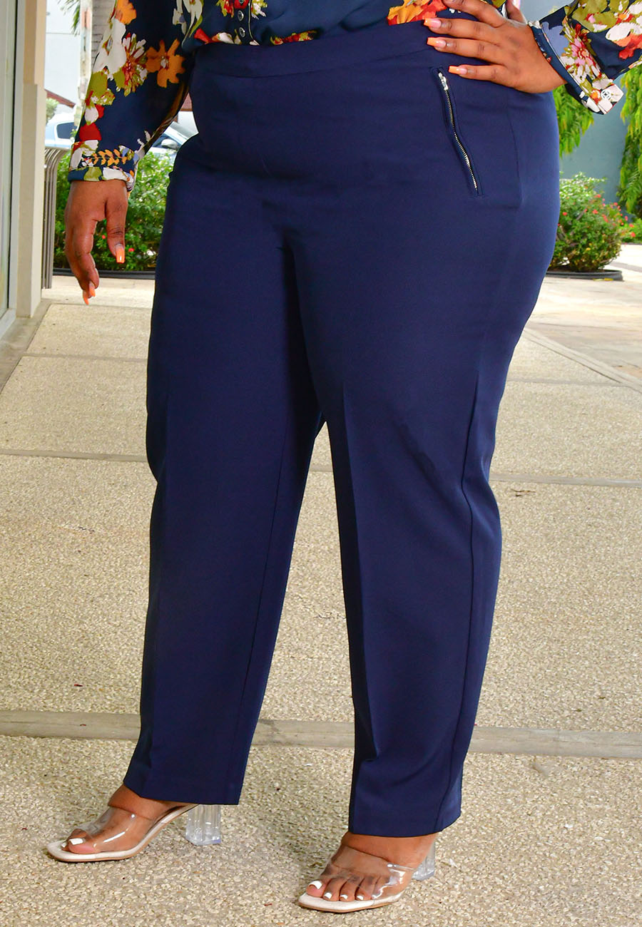 ZETTA- Plus Size Pull On Pants with Pockets - Harmonygirl.com