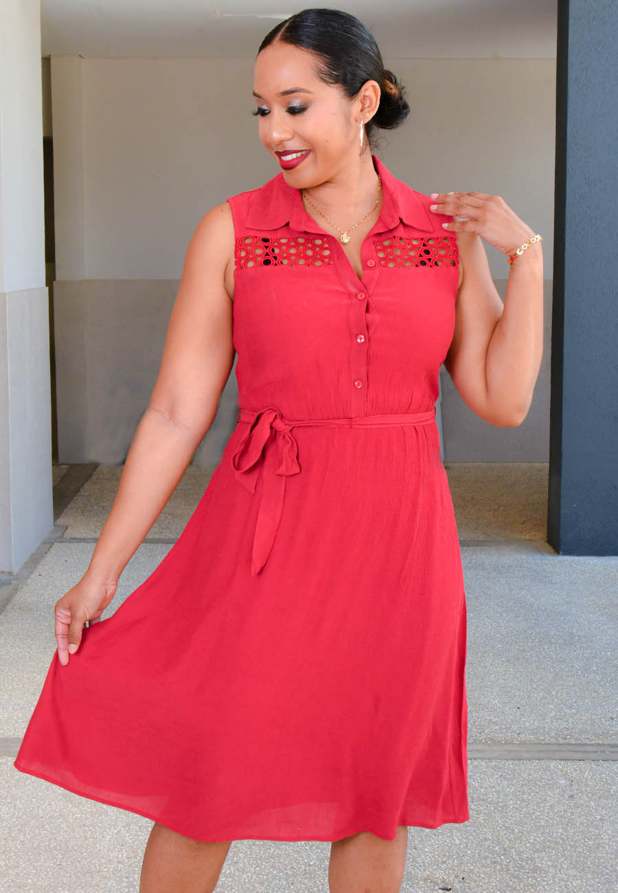 RZA- Armhole Dress with Collar & Band - Harmonygirl.com