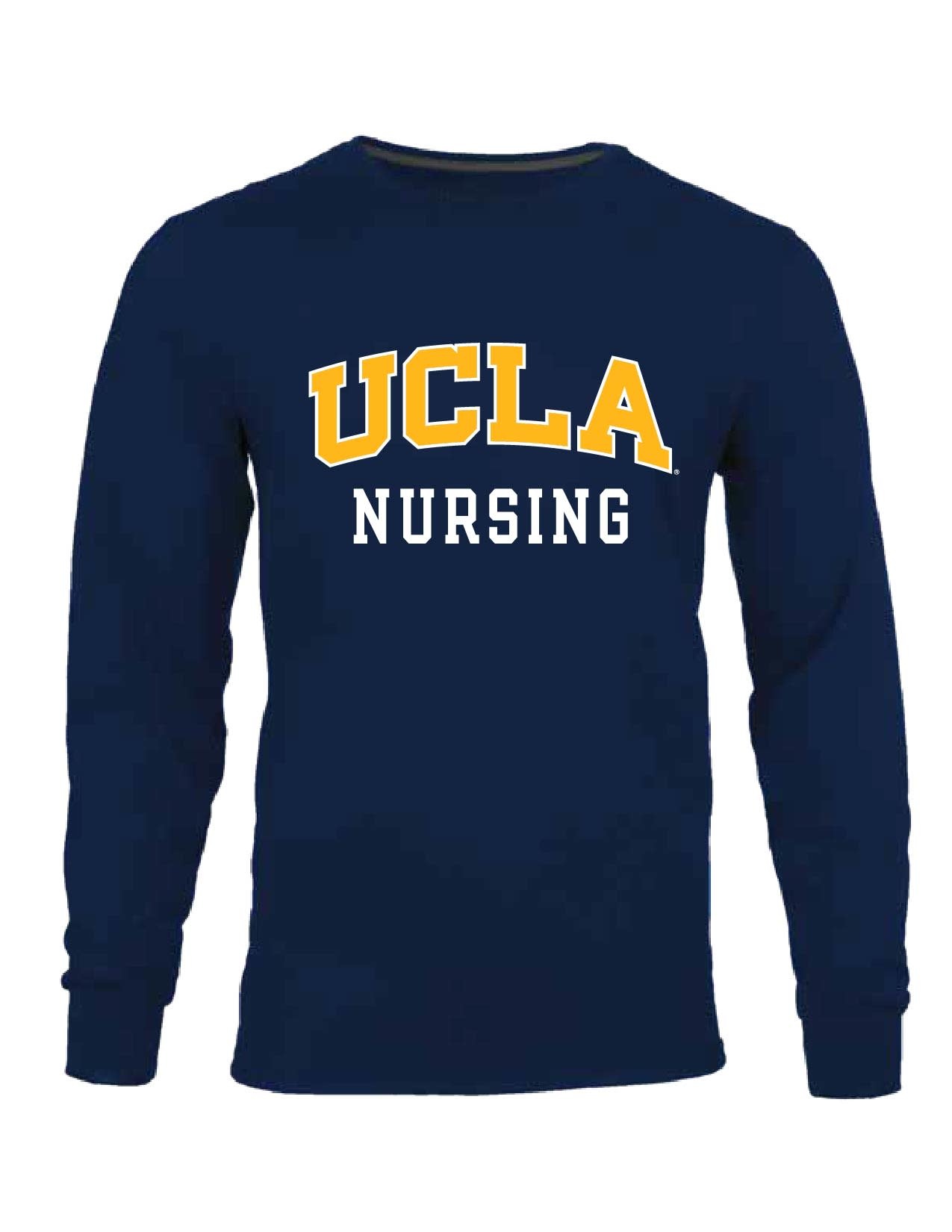 UCLA Nursing Long Sleeve Essential Navy Tee - Campus Store