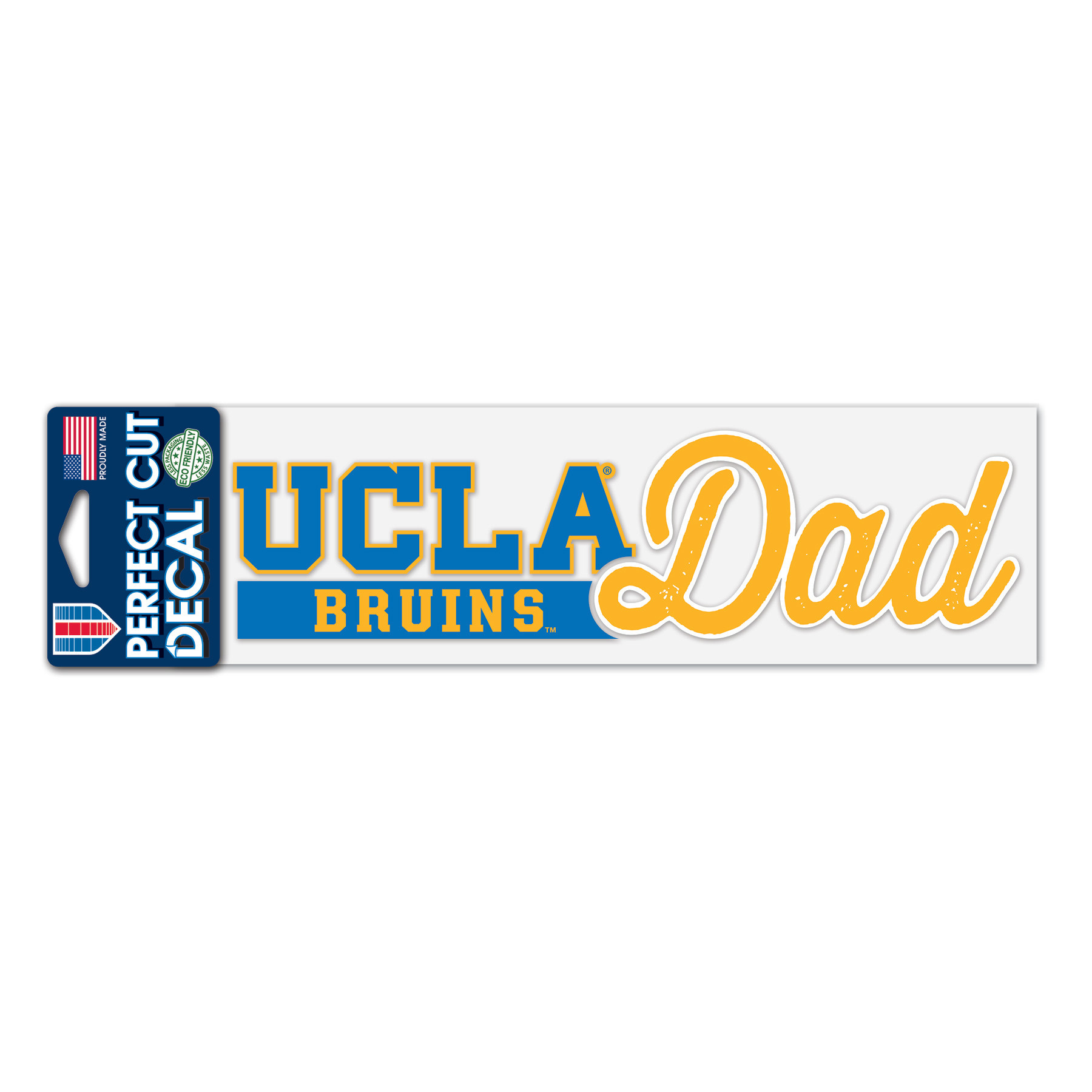 Ucla Over Bruins DaD Perfect Cut Decal 3 X 10 - Campus Store