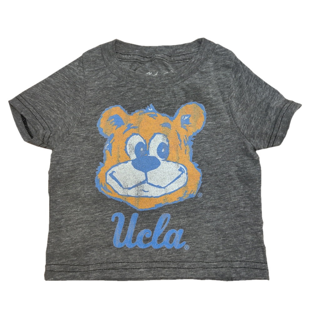 UCLA Retro Bear Head Script Infant Grey Tee - Campus Store