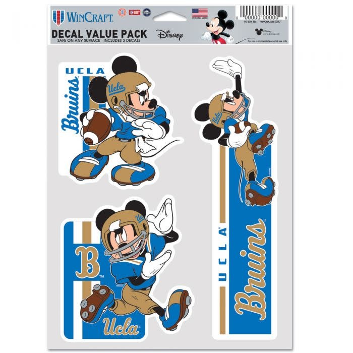 UCla Mickey Mouse Decal Value Pack 3 Pcs - Campus Store