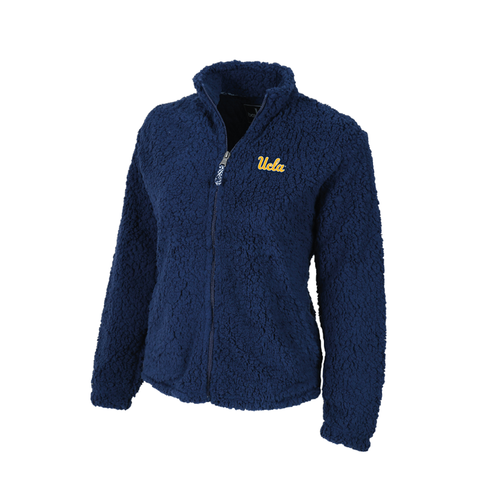 Ucla Script Girls Full Zip Sherpa Jacket - Campus Store