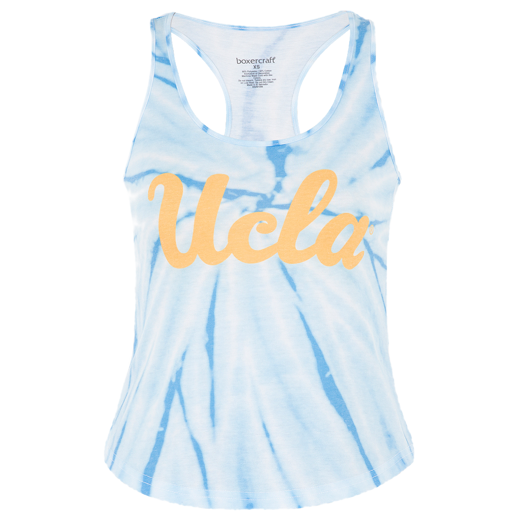 UCLA Script Womens Sublimated Baby Blue Tank - Campus Store