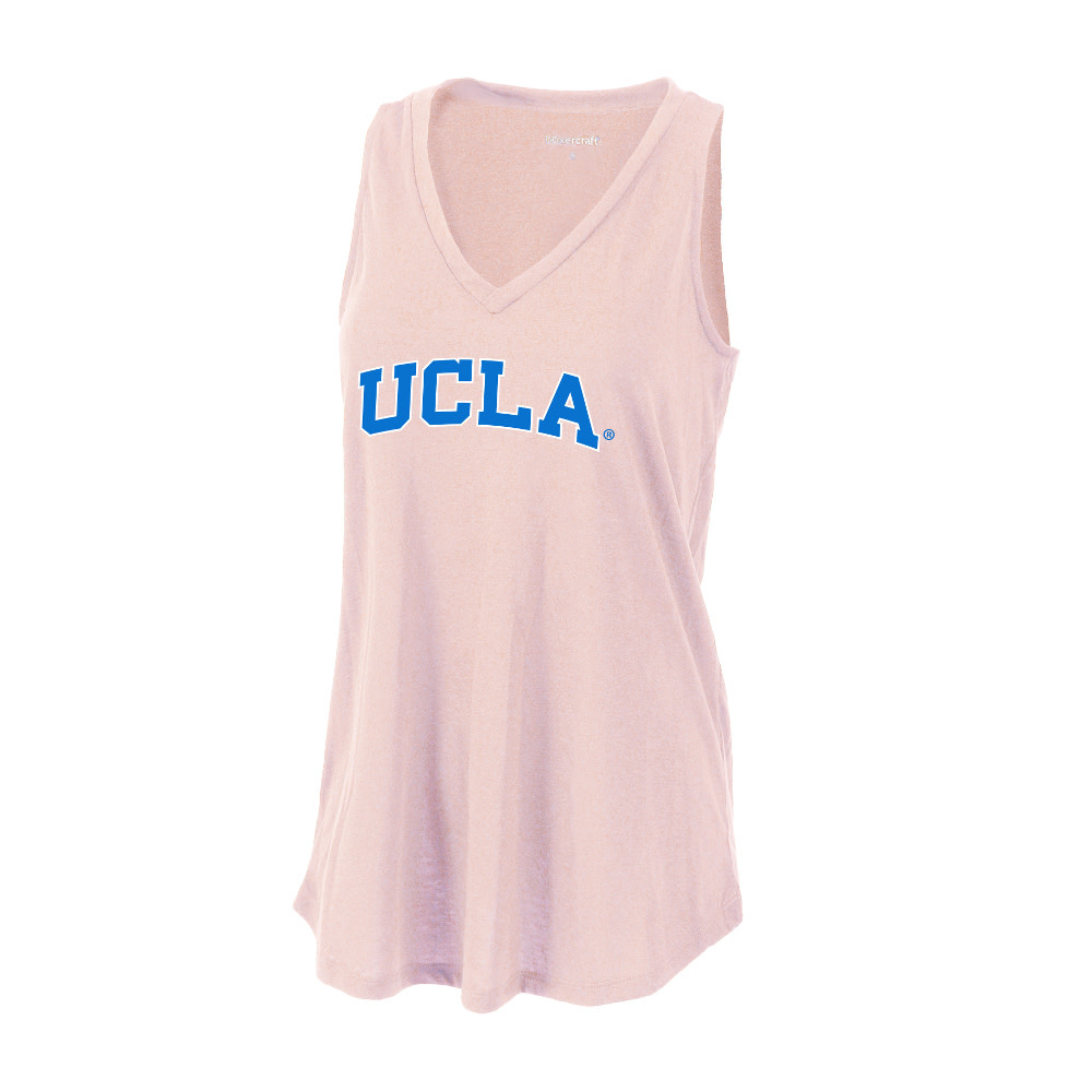UCLA Block At Ease Tank Pale Pink - Campus Store