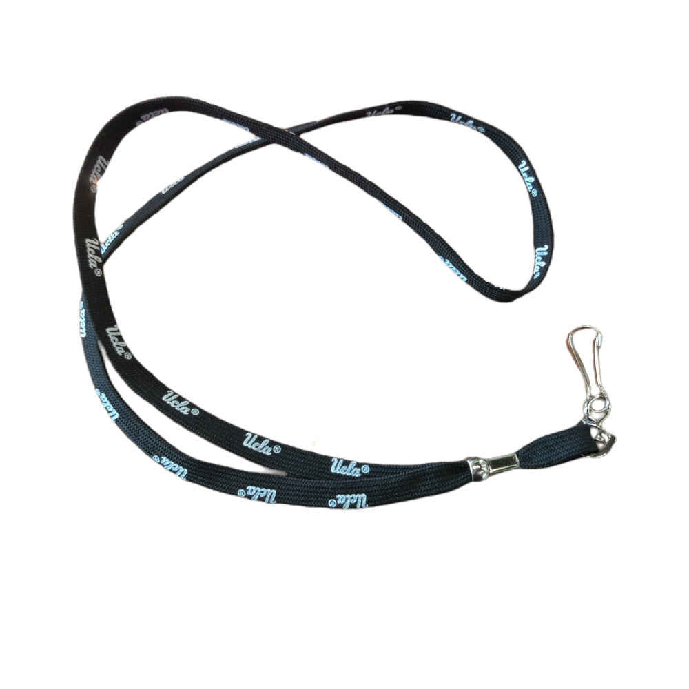 UCLA Script 3/8 Lace Lanyard Black - Campus Store