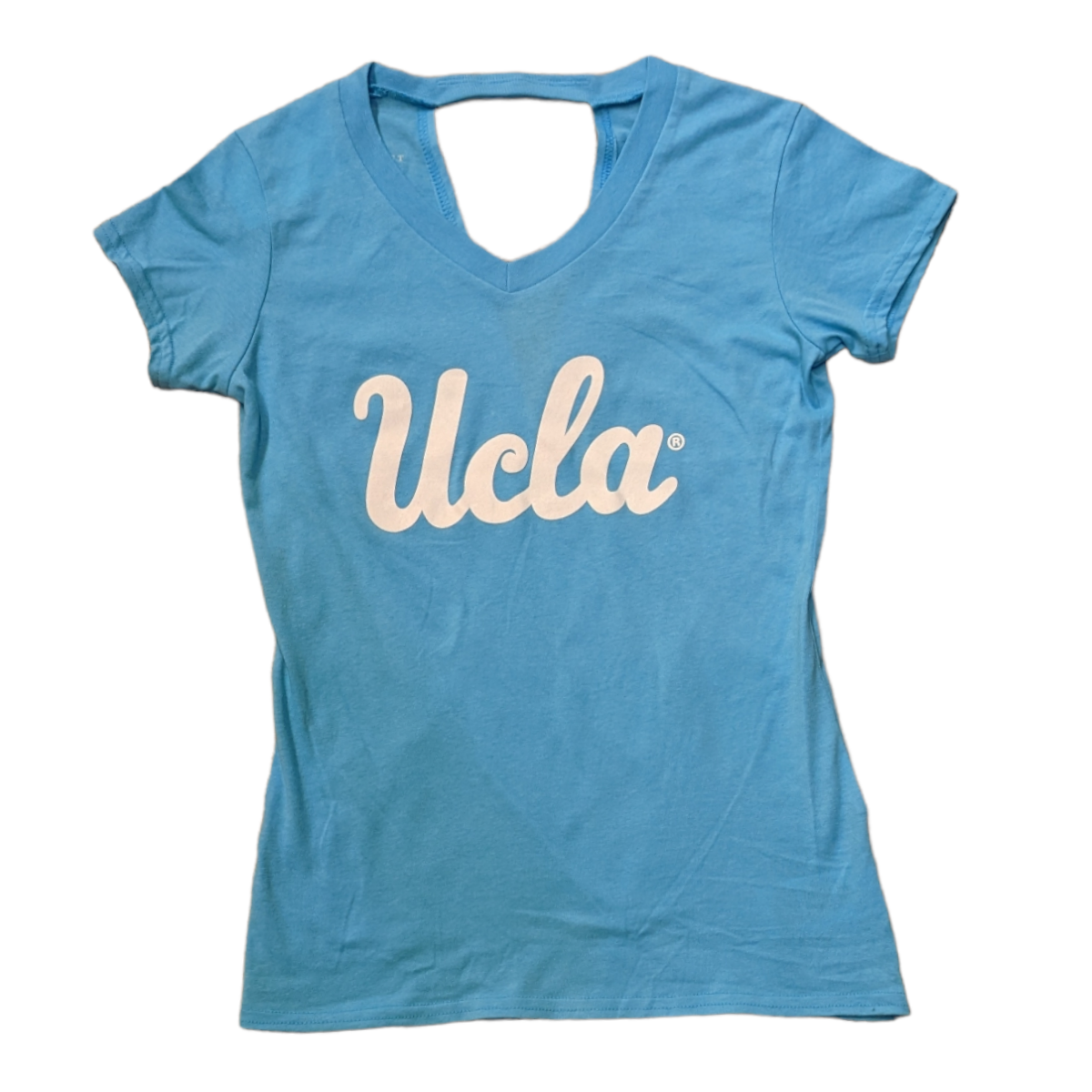 UCLA Script Bella Crossback Tee Blue - Campus Store