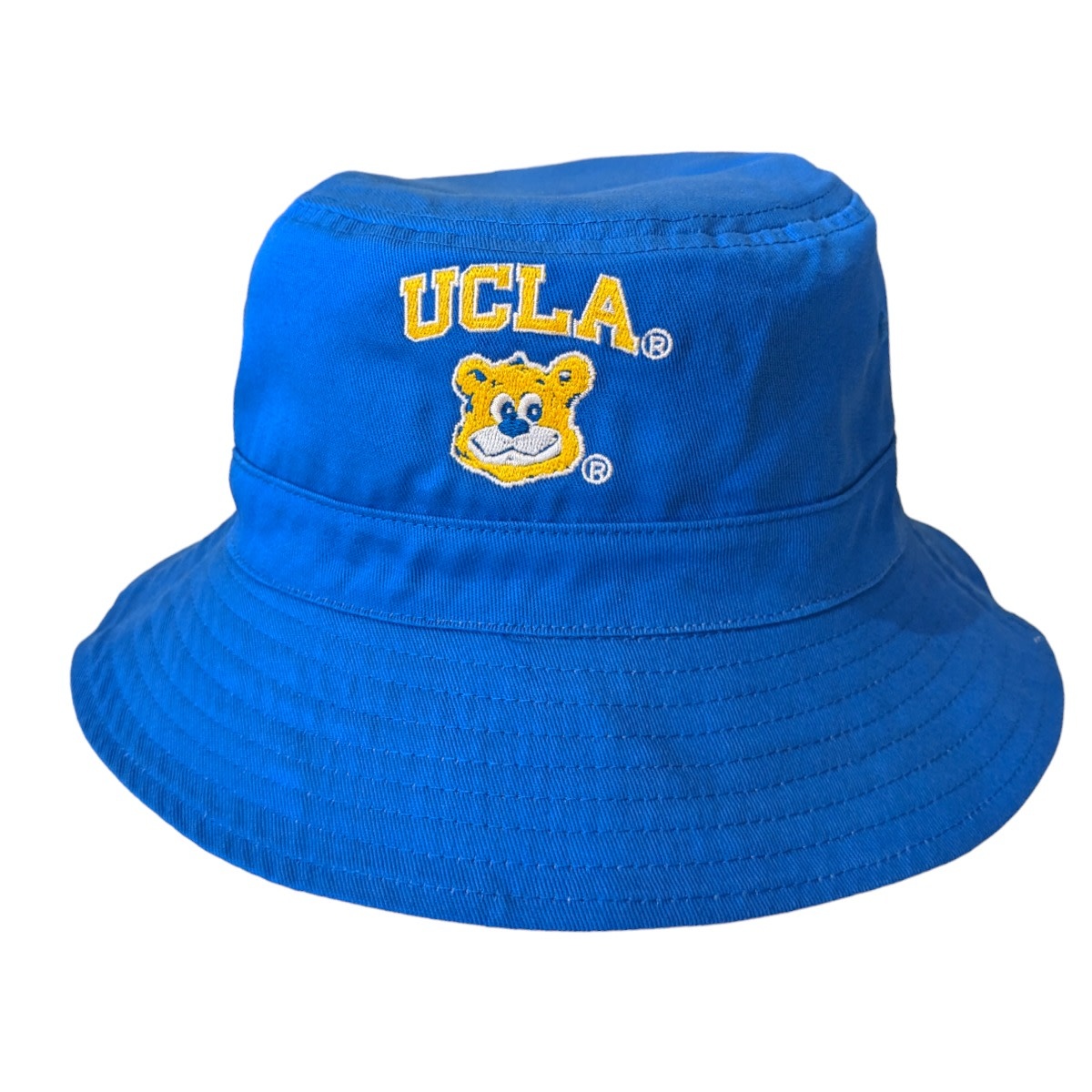 UCLA Script WHT/ UCB Reversible Bucket Hat - Campus Store