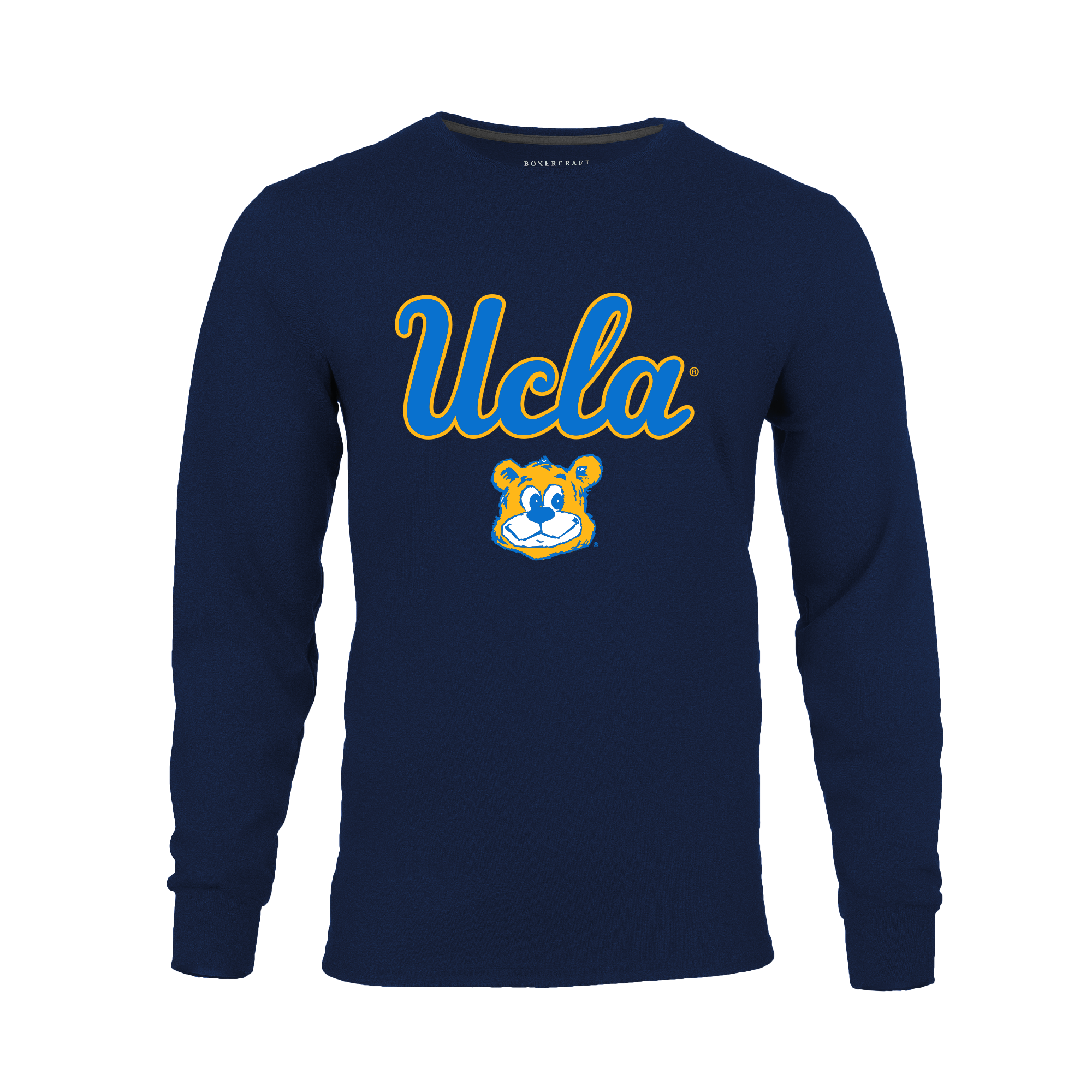 UCLA Script Retro Bear Navy Long Sleeve - Campus Store