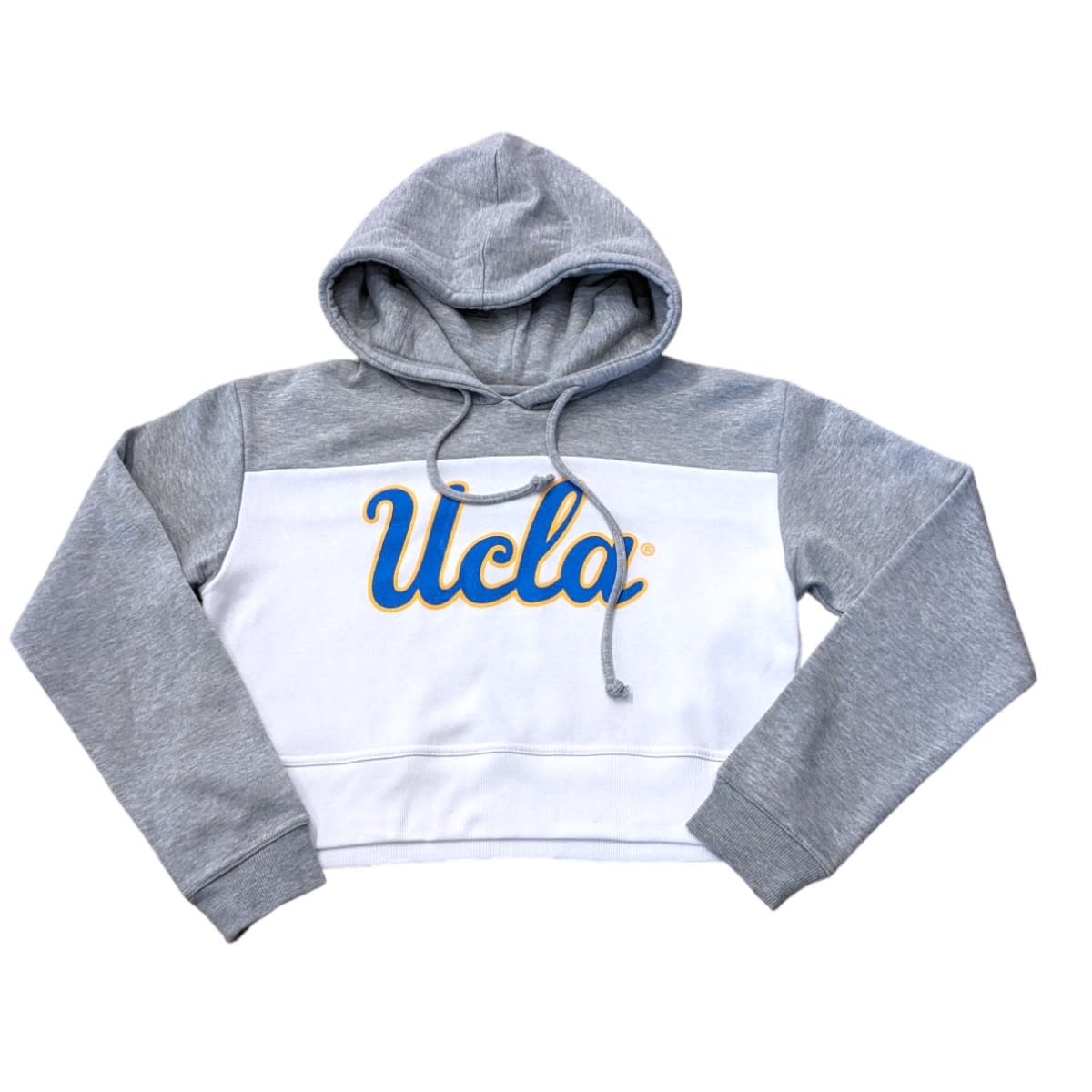 UCLA Script Cropped Fleece Hood OXH - Campus Store