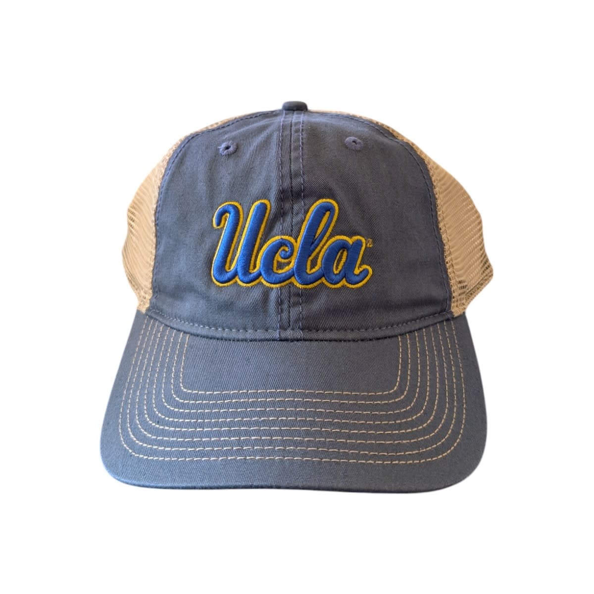 UCLA Script Soft Mesh Elastic Snapback Marine Hat - Campus Store