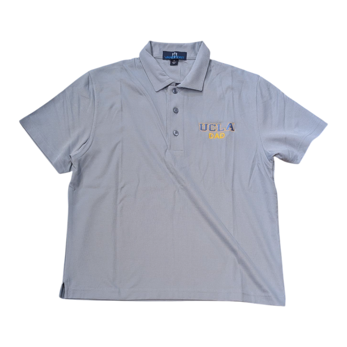 UCLA Dad Embroided Solid Jacquard Polo - Campus Store