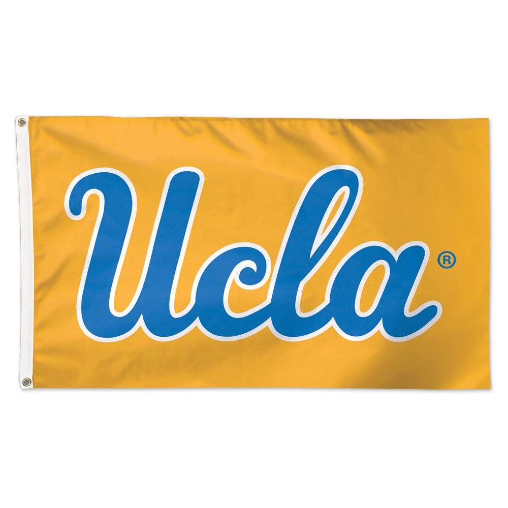 WINCRAFT Yellow Flag 3'X5' Deluxe UCLA Blue Script - Campus Store
