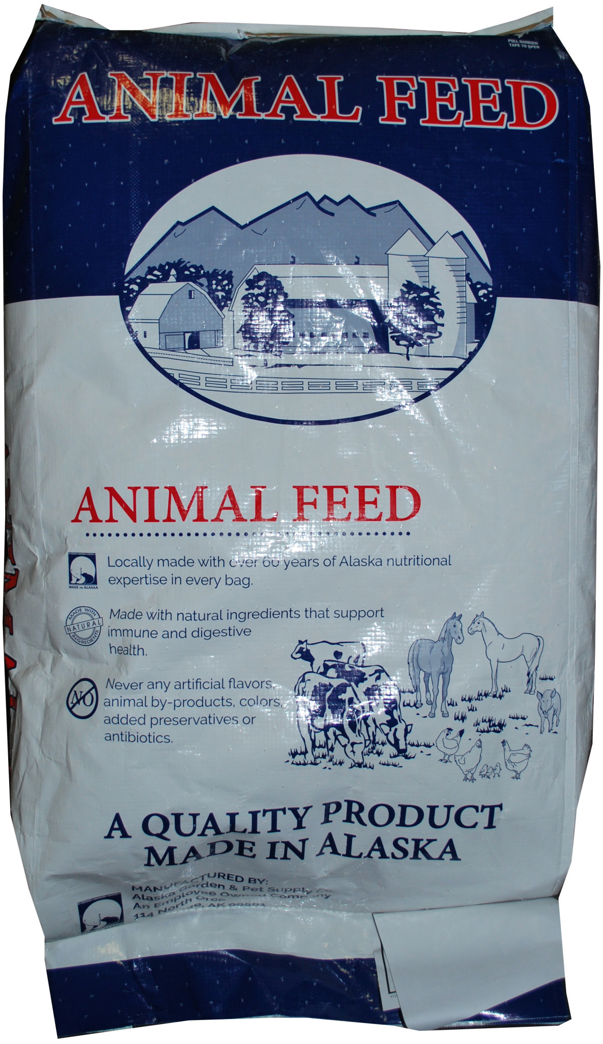 Alaska Mill and Feed COB(with molasses) rolled corn, oats, and barley ...