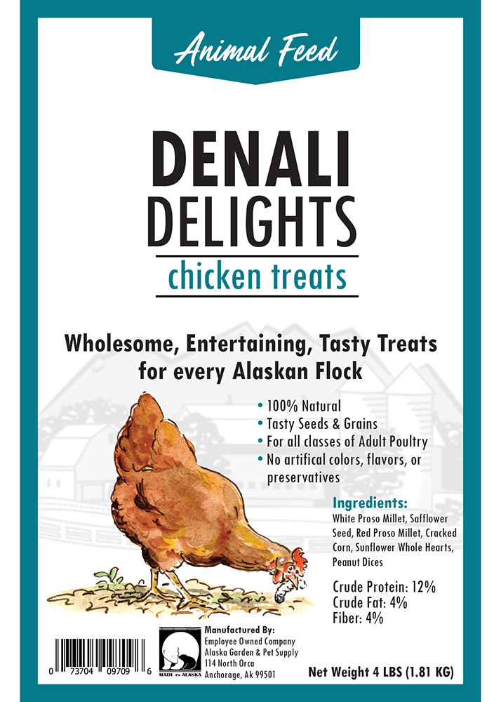 AMF Denali Delights Chicken Treat 4lb - Wagon Wheel