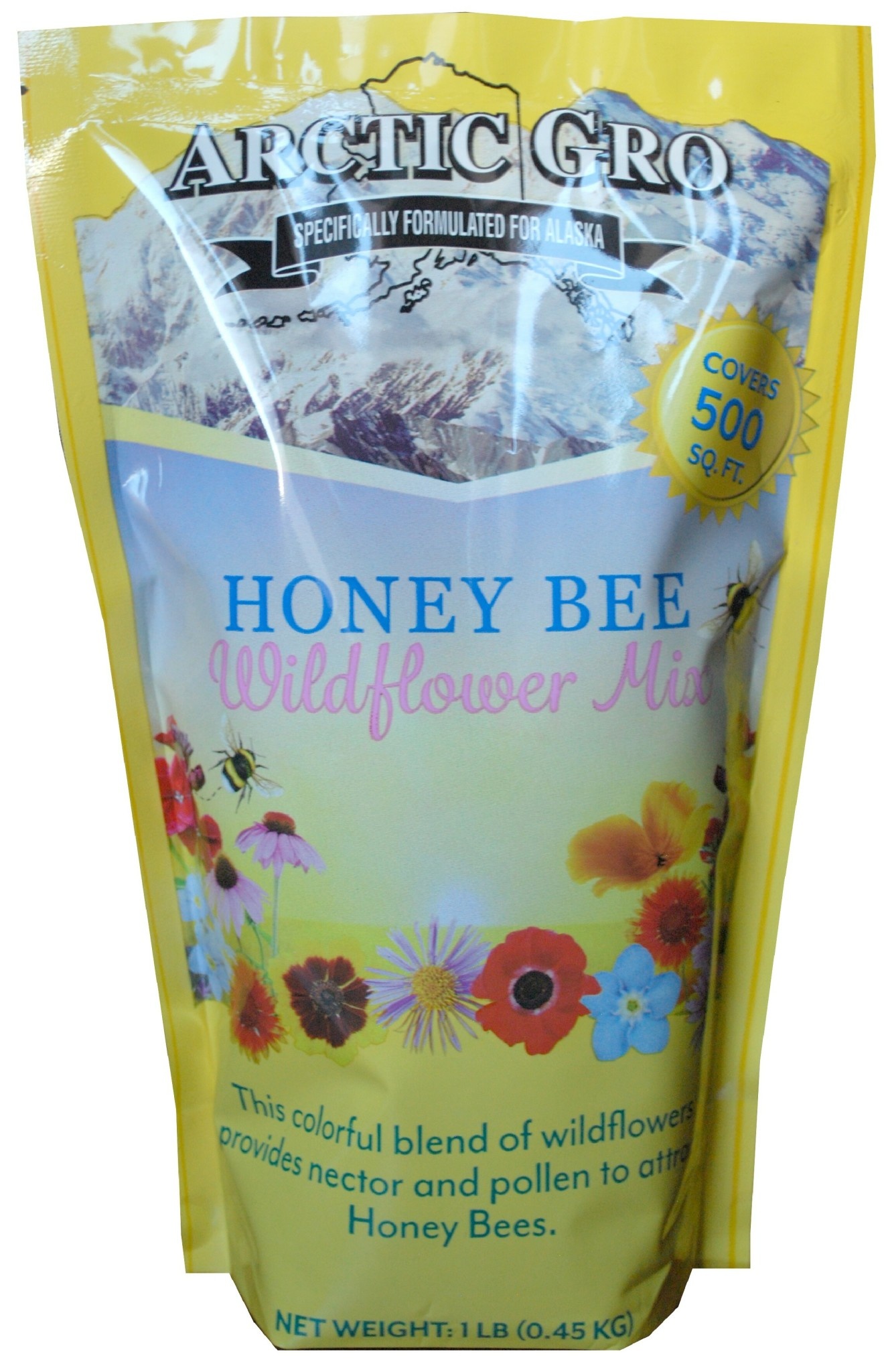 Honey Bee Wildflower mix 1lb 500 sq ft - Wagon Wheel