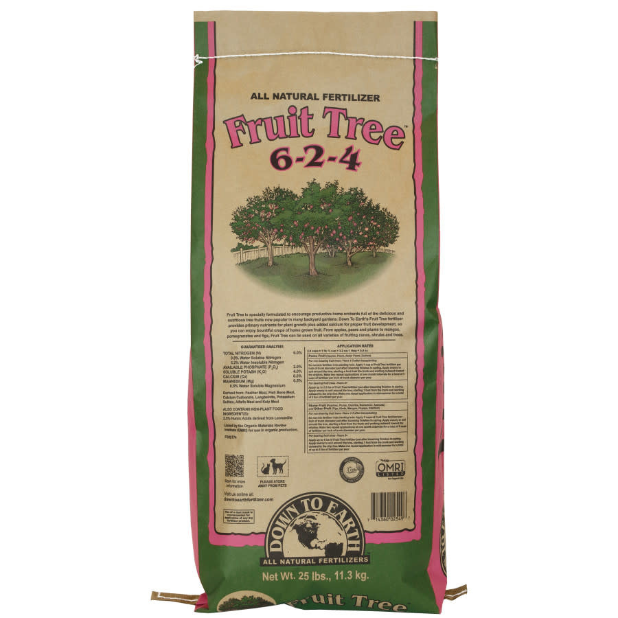 DTE Fruit Tree Natural Fertilizer 6-2-4 20 lbs - Wagon Wheel