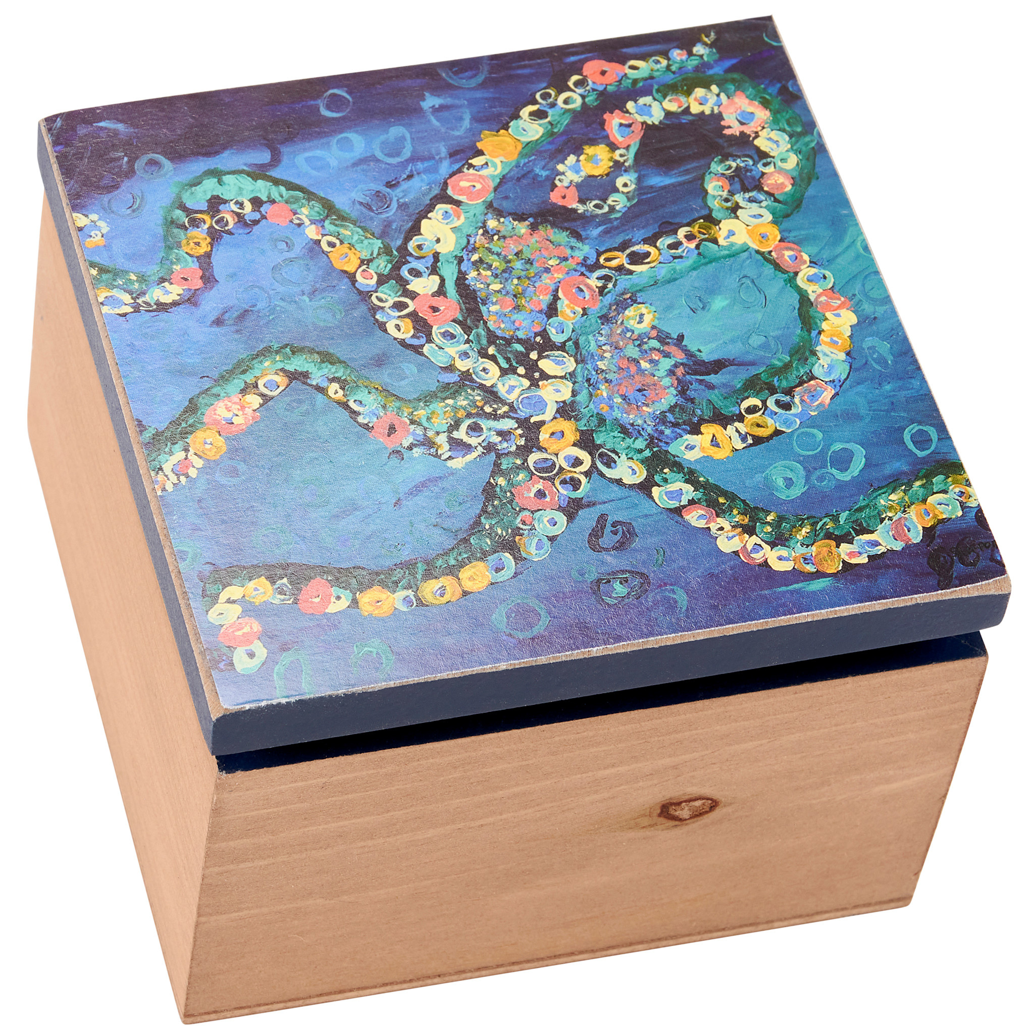 Octopus Hinged Box - Wagon Wheel