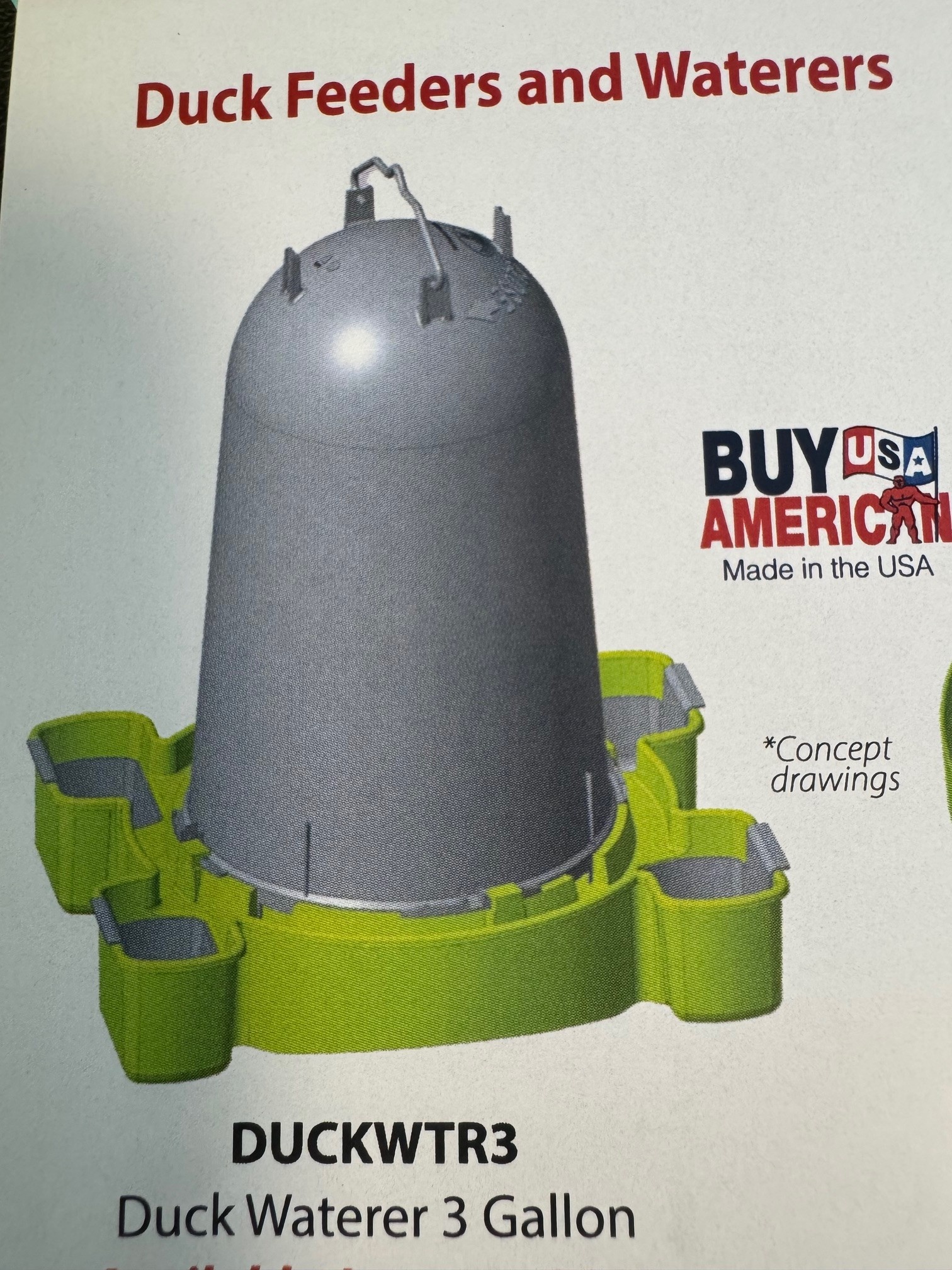 MILLER MFG CO Duck Waterer 3 gallon Little Giant - Wagon Wheel