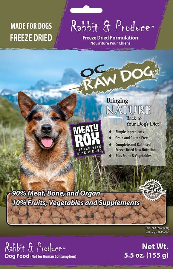 OC Raw Dog Freeze Dried Rabbit - Molly's Healthy Pet Food Market