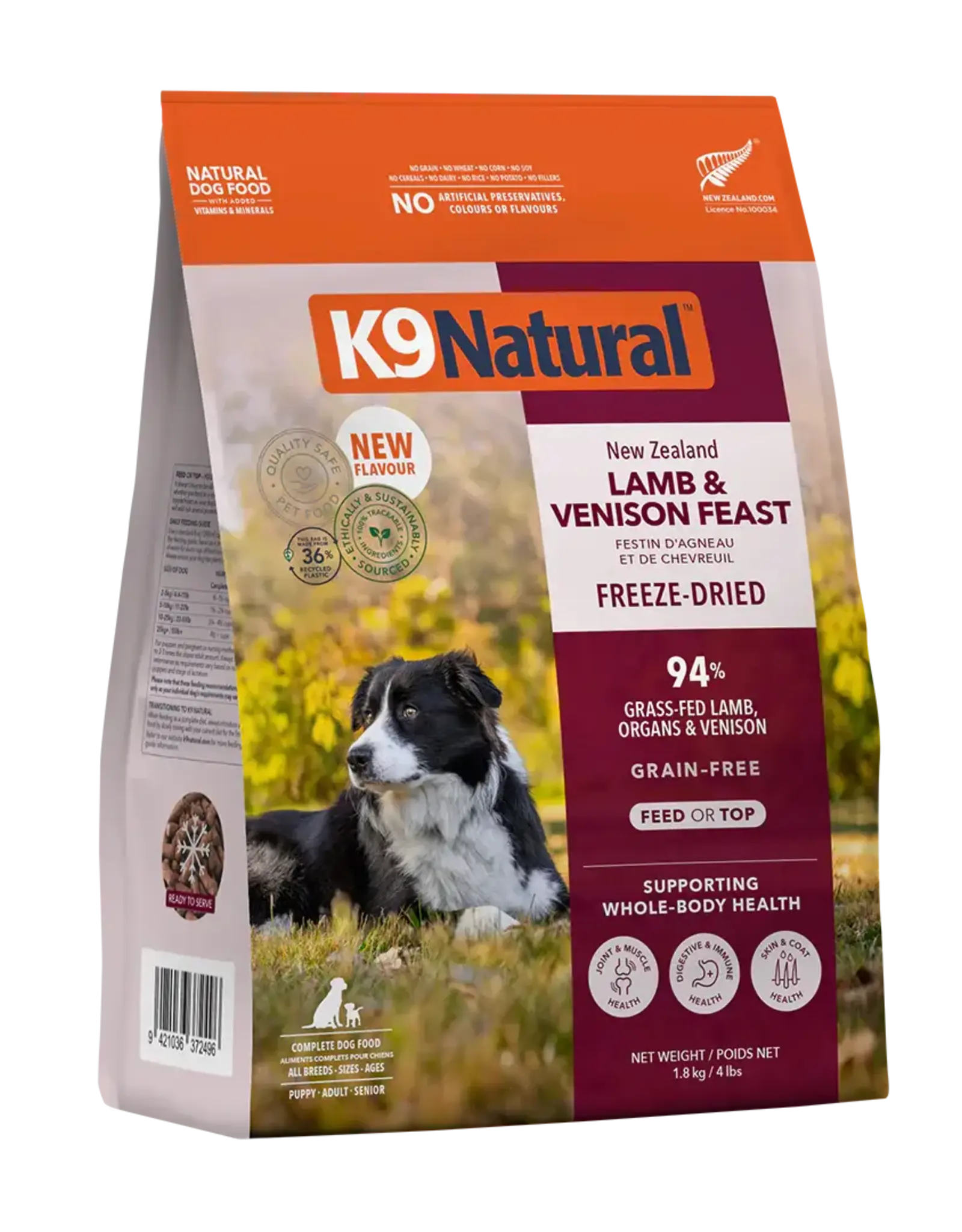 K9 Natural Freeze-Dried Lamb & Venison Feast - Molly's Healthy Pet Food ...