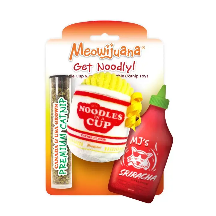 Meowijuana Get Noodly Noodles & Sriracha Catnip Toy - Molly's Healthy ...