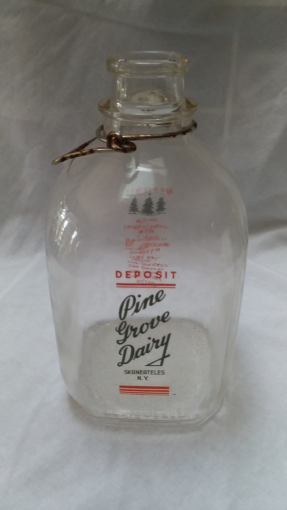 Advertisements Green Spring Dairy Glass Quart Bottle Collectibles Art And Collectibles Pe
