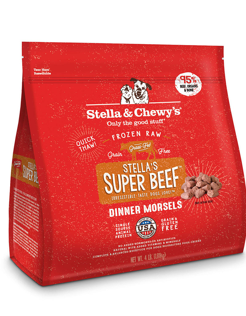 S&C Frozen Raw Beef Morsels Dog 4# - St Petersbark, LLC