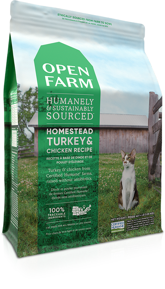 OPEN FARM Turkey & Chicken Cat 4# - St Petersbark