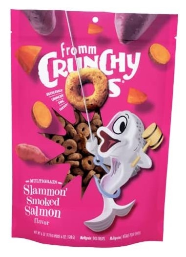 FROMM Crunchy O's Slammon Salmon Treats Dog 6oz - St Petersbark, LLC