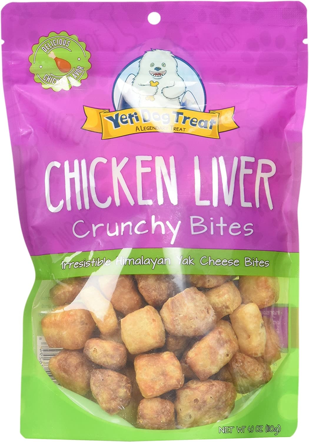 YETI Crunchy Bites Chicken Liver Treat Dog 4oz - St Petersbark
