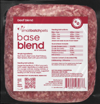 SMALL BATCH Frozen Beef Blend 2# - St Petersbark, LLC
