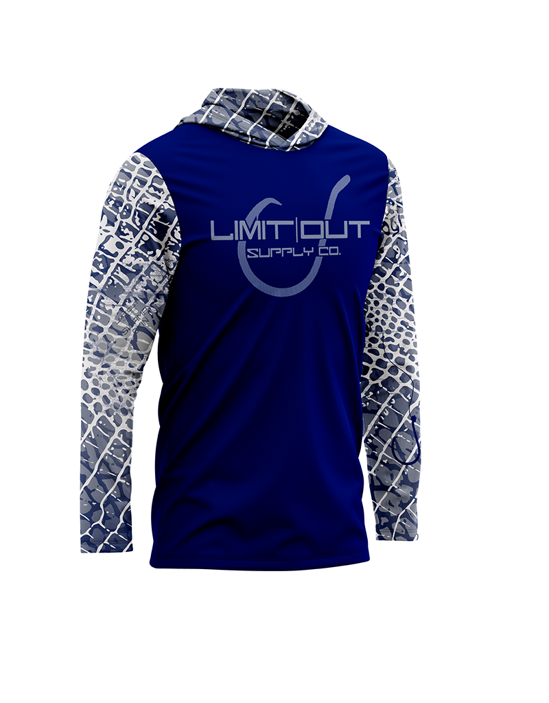 Coastal- Hooded Dri Fit-Blue - Limit Out Supply Co.
