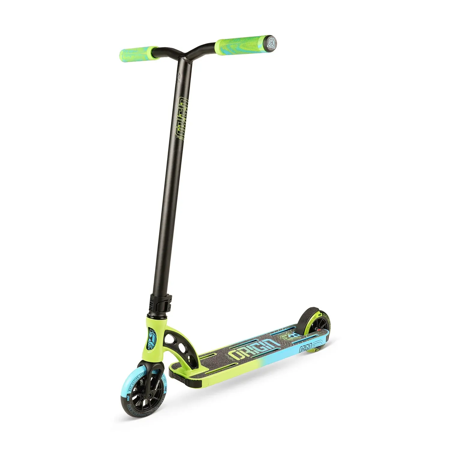 Origin Pro 2 Freestyle Stunt Scooter - Lime/Blue - The Bike Place