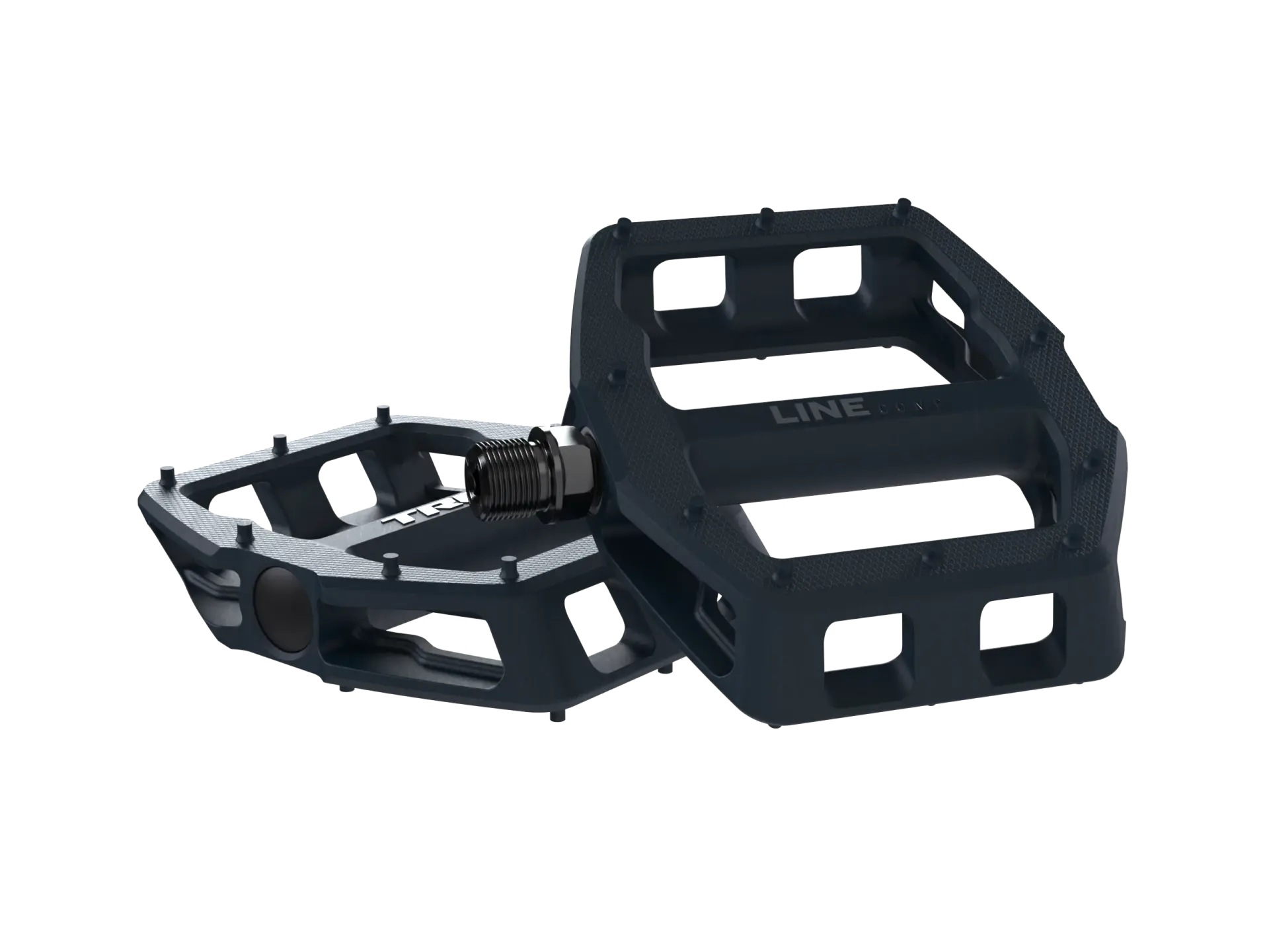 Trek Line Comp Flat Pedal Set - Navy - The Bike Place
