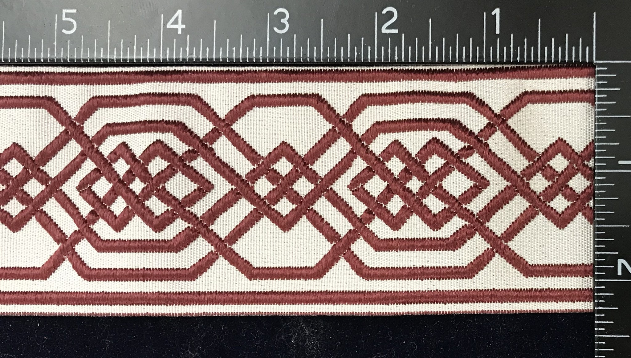 Double Celtic Chained Knotwork Wide, Burgundy on Cream - Cloak & Dagger ...